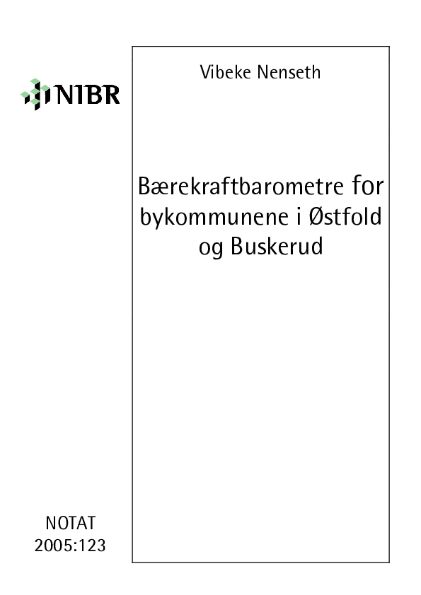 (PDF) Bærekraftbarometre for bykommunene i Østfold og Buskerud