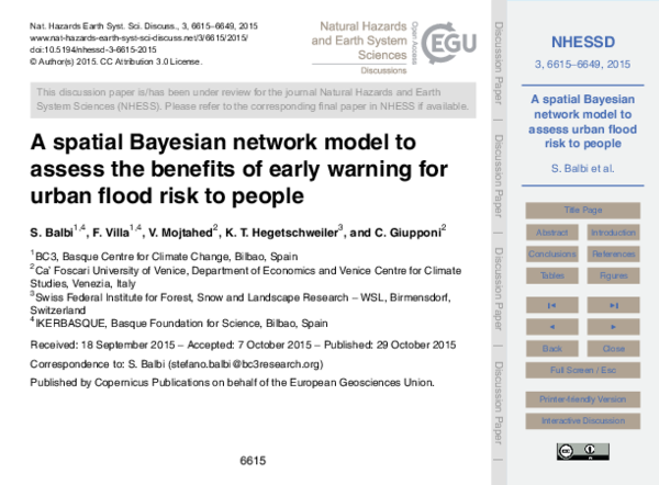 (PDF) A spatial Bayesian network model to assess the benefits of early warning for urban flood ...