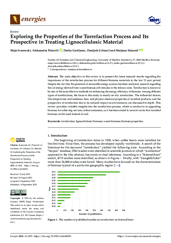 (PDF) Exploring the Properties of the Torrefaction Process and Its Prospective in Treating ...