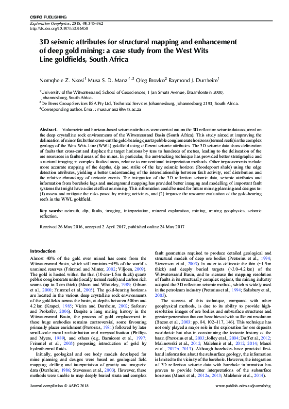 (PDF) 3D seismic attributes for structural mapping and enhancement of ...