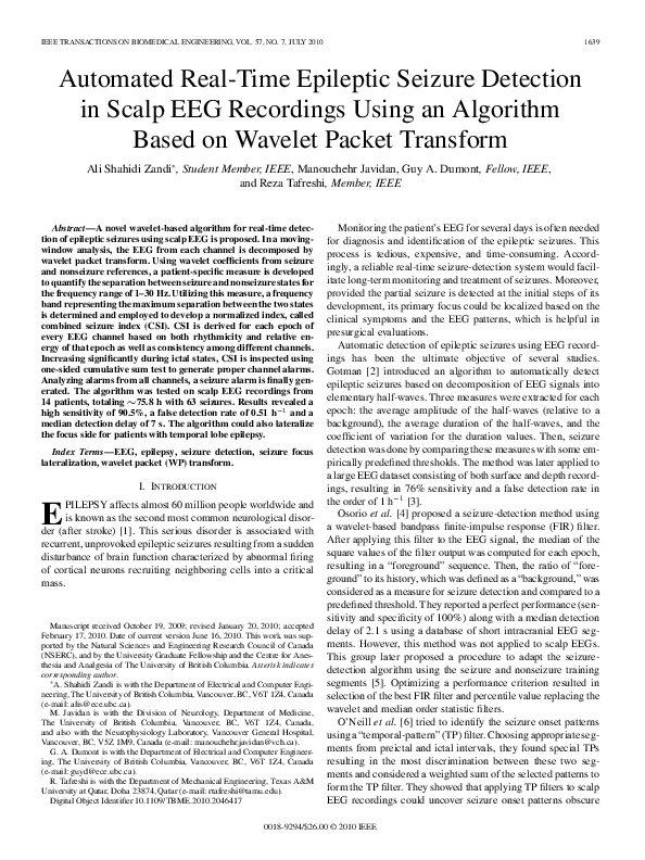 (PDF) Automated Real-Time Epileptic Seizure Detection in Scalp EEG Recordings Using an Algorithm ...