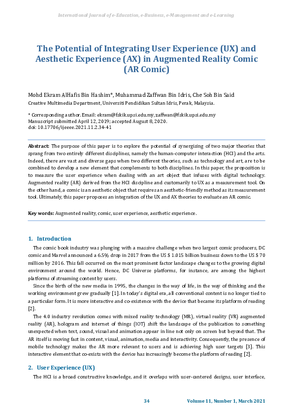 (PDF) The Potential of Integrating User Experience (UX) and Aesthetic Experience (AX) in ...