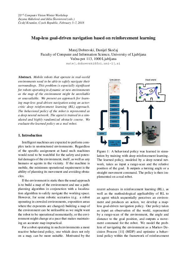 (PDF) Map-less goal-driven navigation based on reinforcement learning