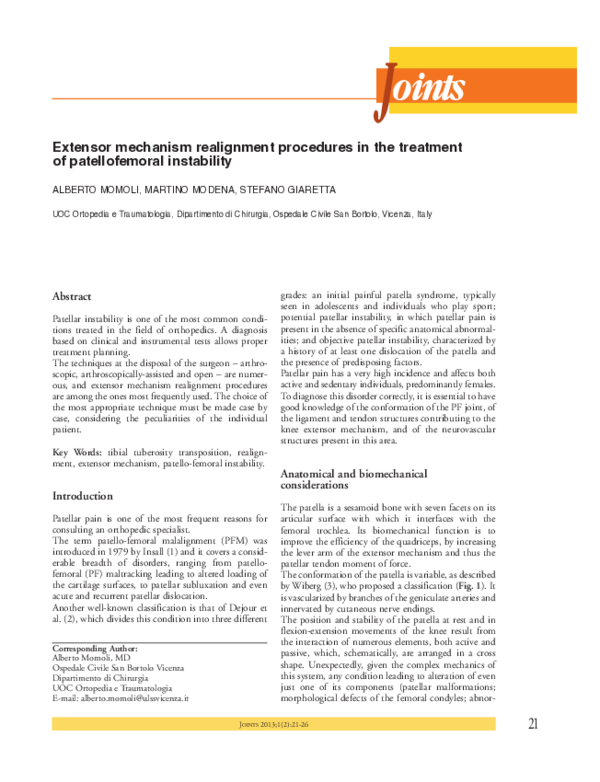 (PDF) Extensor mechanism realignment procedures in the treatment of ...