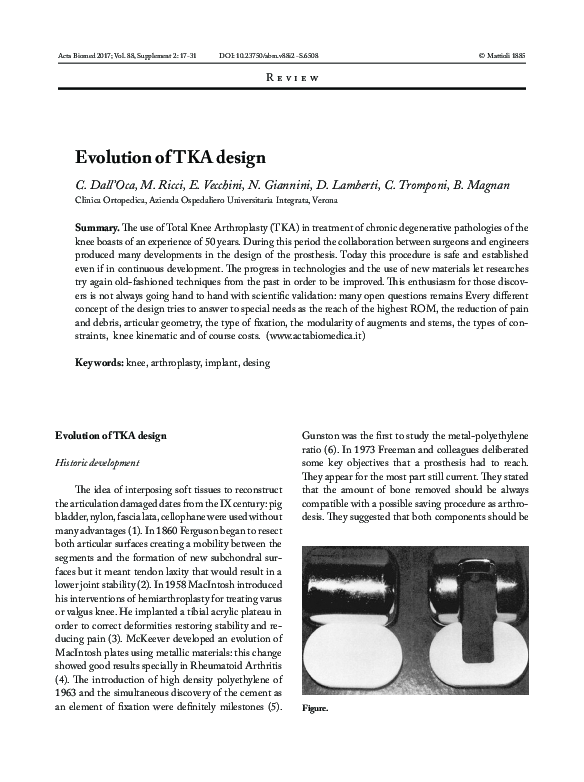 (PDF) Evolution of TKA design