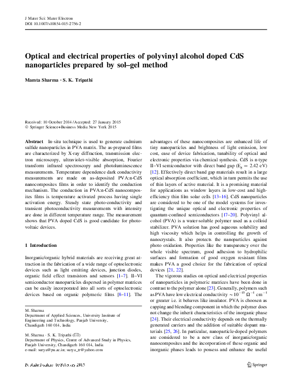 (PDF) Optical and Electrical Properties of Polyvinyl-Chloride (PVC) Films