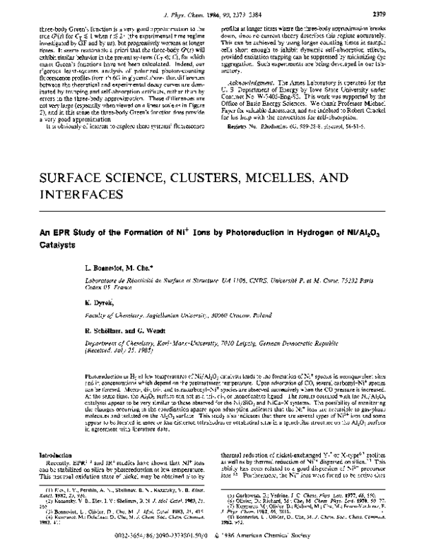 (PDF) An EPR study of the formation of nickel(1+) ions by ...