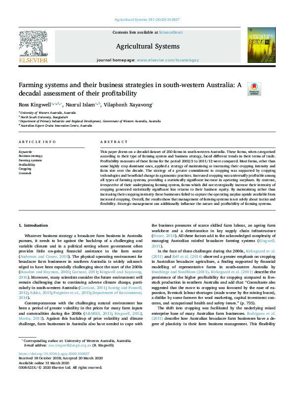 (PDF) Farming systems and their business strategies in south-western ...