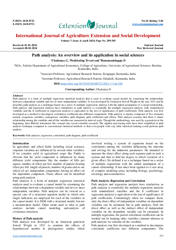 (PDF) Path analysis: An overview and its application in social sciences