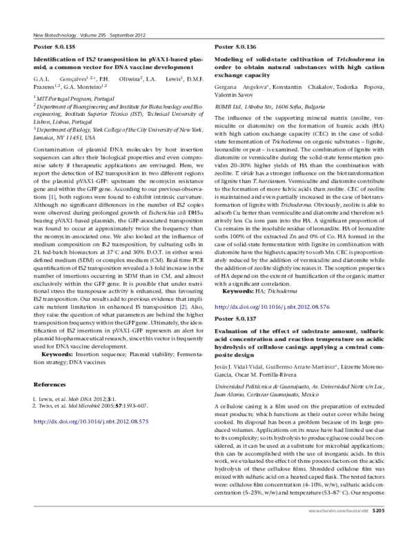(PDF) Identification of IS2 transposition in pVAX1-based plasmid, a ...