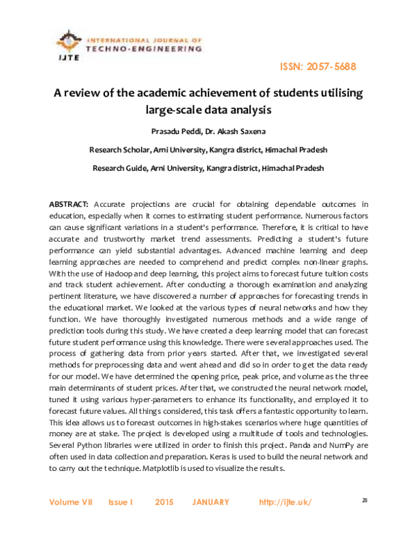 (PDF) A review of the academic achievement of students utilising large-scale data analysis