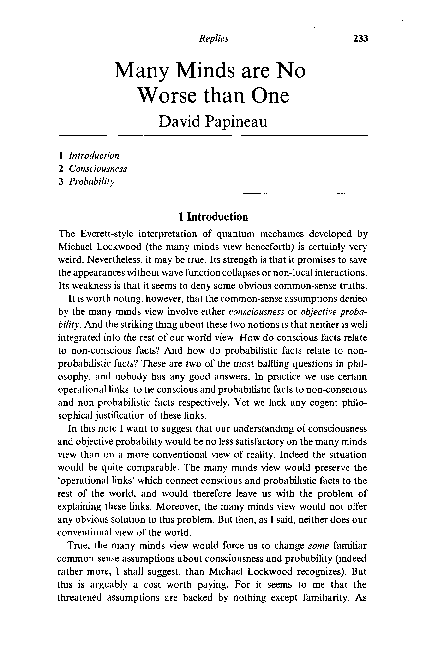 (PDF) Many Minds are No Worse than One