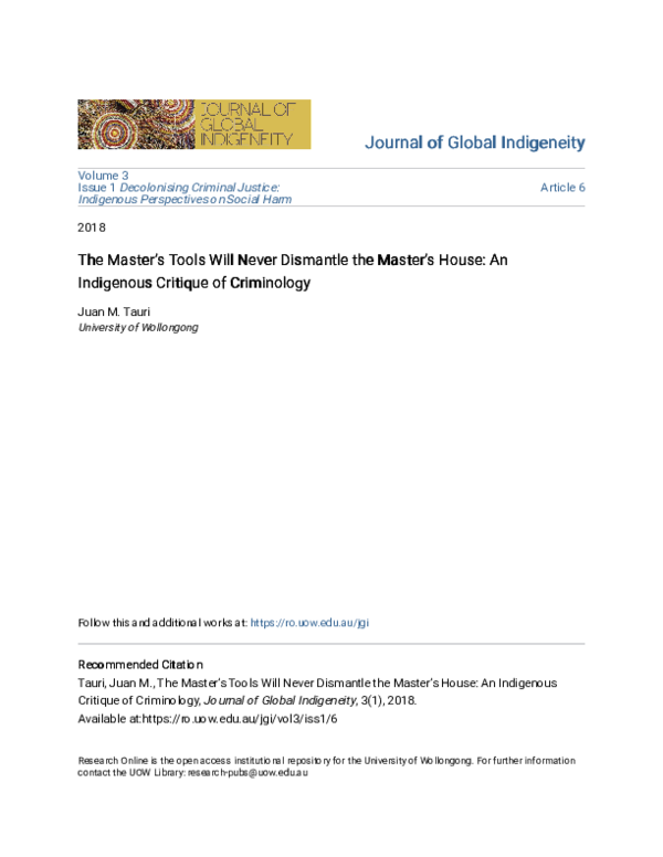 (PDF) The Master’s Tools Will Never Dismantle the Master’s House: An ...