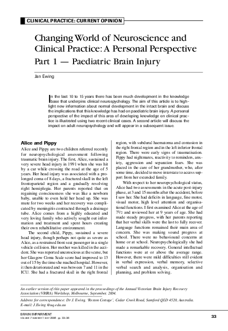 (PDF) Changing World of Neuroscience and Clinical Practice: A Personal ...