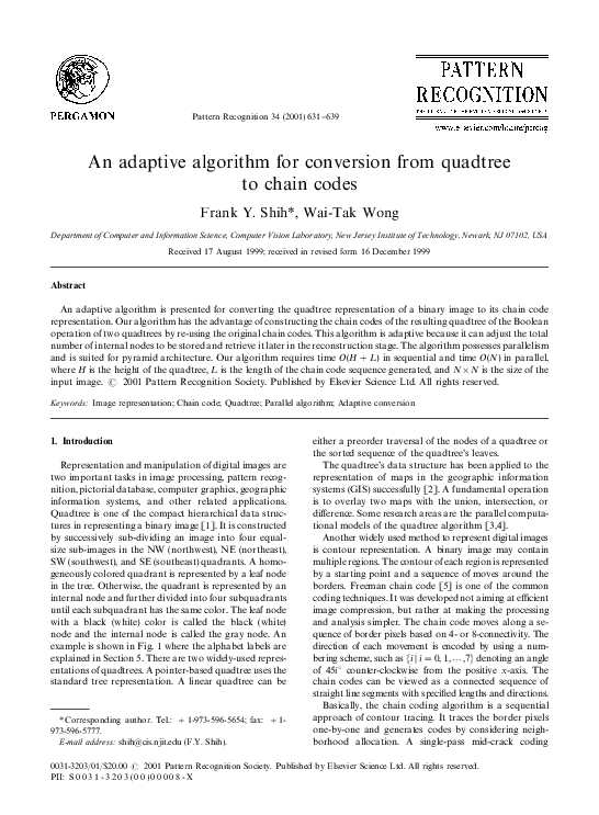 Pdf An Adaptive Algorithm For Conversion From Quadtree To Chain Codes