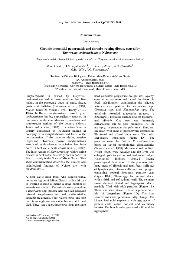 (PDF) Chronic interstitial pancreatitis and chronic wasting disease ...