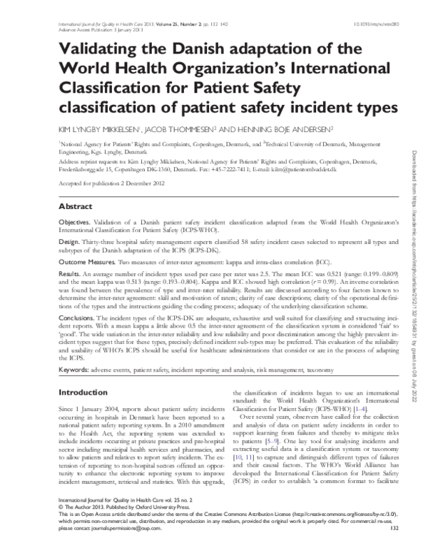(PDF) Validating the Danish adaptation of the World Health Organization ...