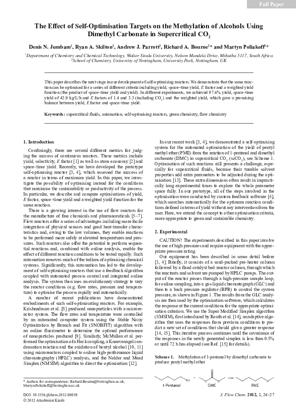 (PDF) The Effect of Self-Optimisation Targets on the Methylation of ...