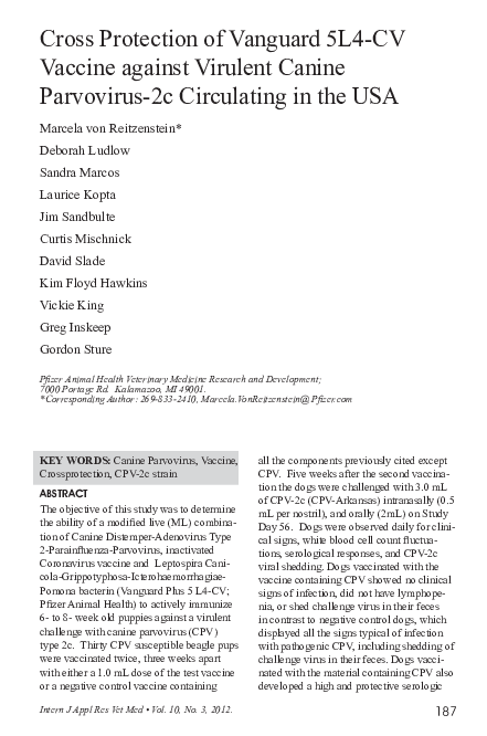 (PDF) Cross Protection of Vanguard 5L4-CV Vaccine against Virulent ...