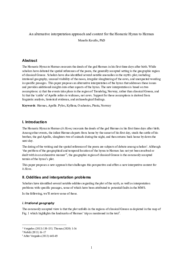 (PDF) An alternative interpretation approach and context for the ...