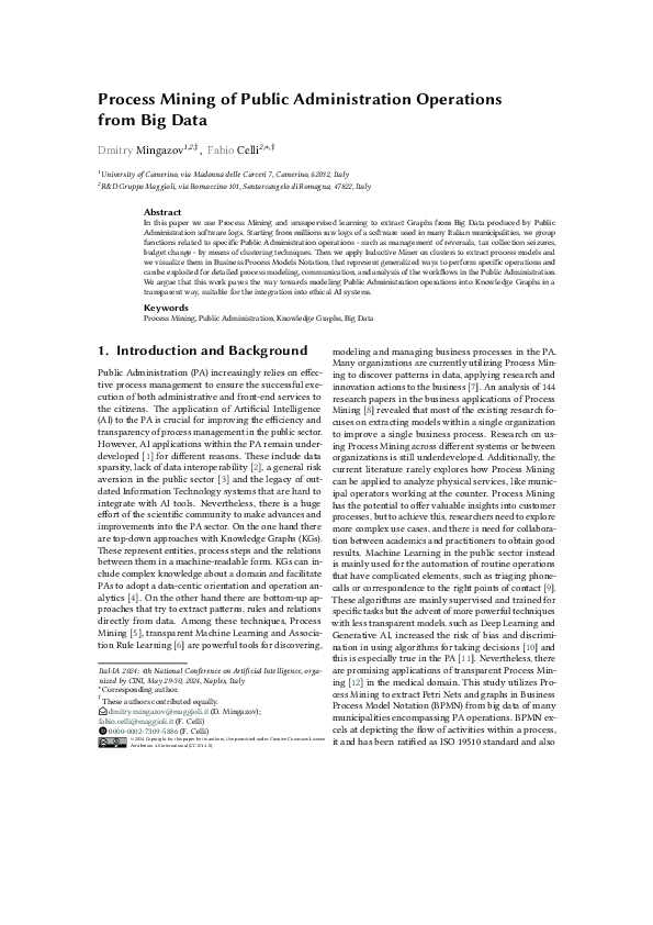 (PDF) Process Mining of Public Administration Operations from Big Data