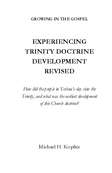 (PDF) Experiencing Trinity Document Development - REVISED