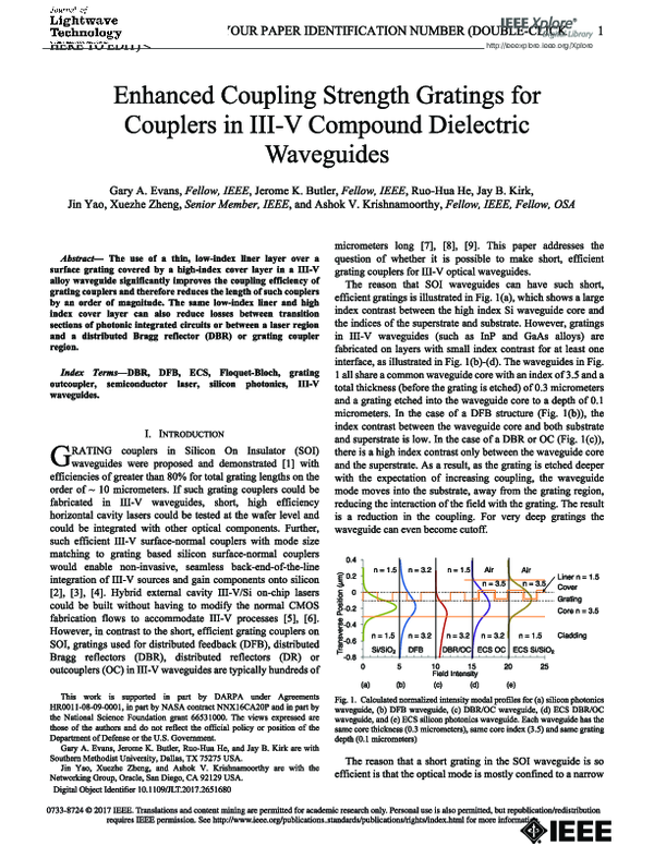 (PDF) Enhanced Coupling Strength Gratings for Couplers in III–V ...