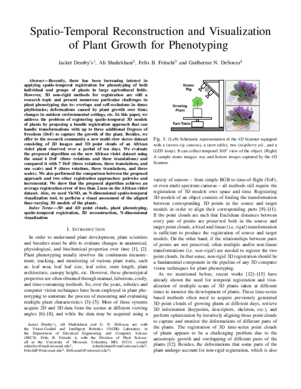 (PDF) Spatio-Temporal Reconstruction and Visualization of Plant Growth ...