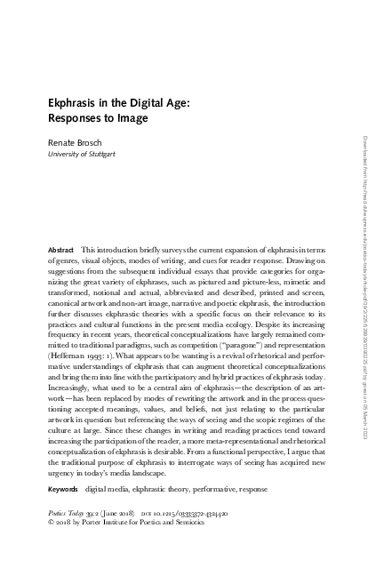 (PDF) Ekphrasis in the Digital Age