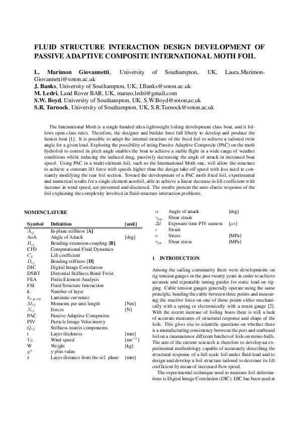(PDF) Fluid structure interaction design development of passive ...