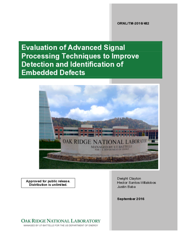 (PDF) Evaluation of Advanced Signal Processing Techniques to Improve ...