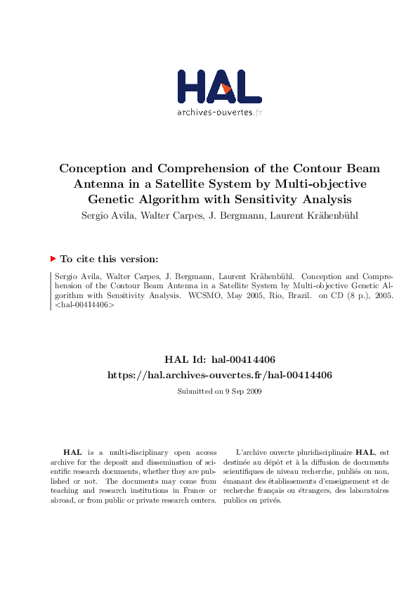 (PDF) Conception and Comprehension of the Contour Beam Antenna In a Satellite System by Multi ...