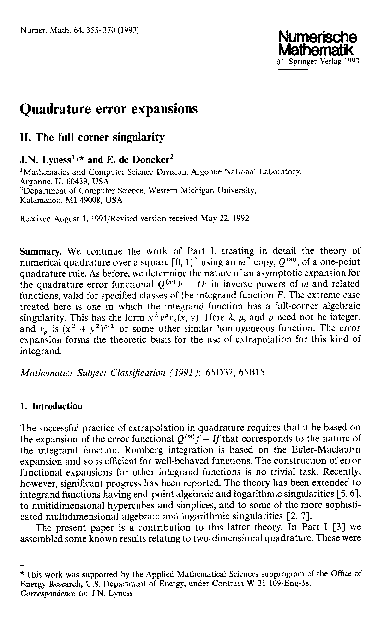 (PDF) Quadrature error expansions