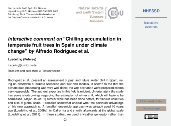 (PDF) Chill model choice less rigorous than climate data analysis