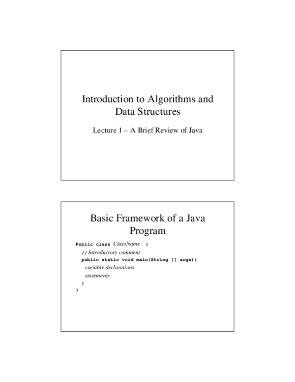 (PDF) Introduction to Algorithms and Data Structures