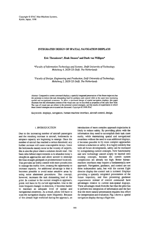 Pdf Integrated Design Of Spatial Navigation Displays
