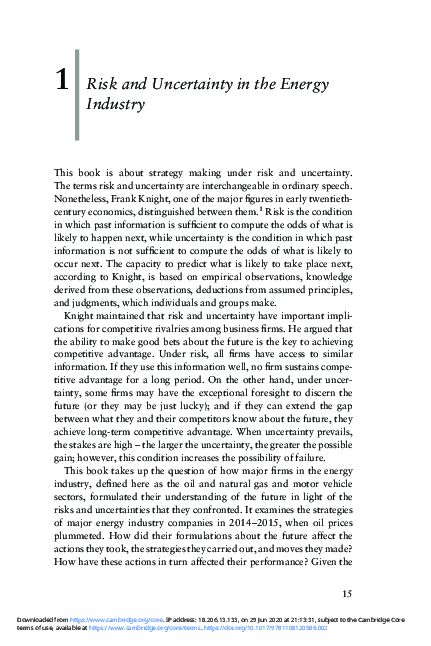 (PDF) Strategies for Managing Uncertainty