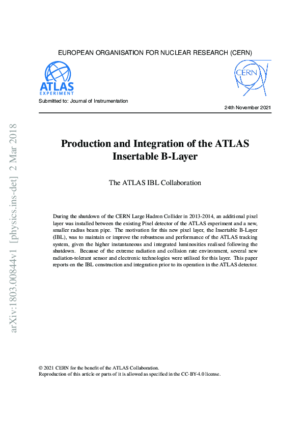 (PDF) Production and Integration of the ATLAS