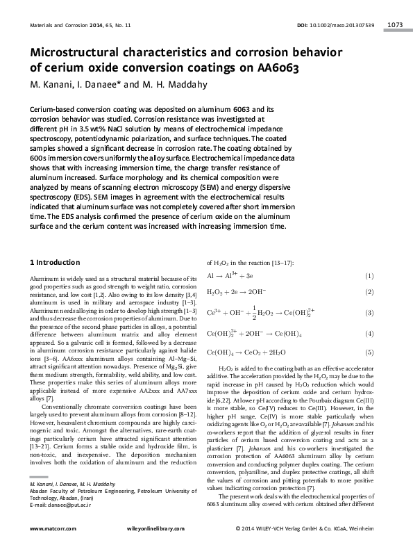 (PDF) Microstructural characteristics and corrosion behavior of HVAF- and HVOF-sprayed Fe-based ...