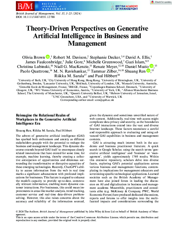 (PDF) Theory-Driven Perspectives on Generative Artificial Intelligence ...