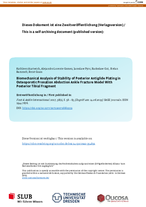 (PDF) Biomechanical Analysis of Stability of Posterior Antiglide ...