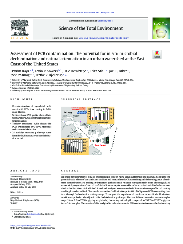 (PDF) Assessment of PCB contamination, the potential for in situ ...