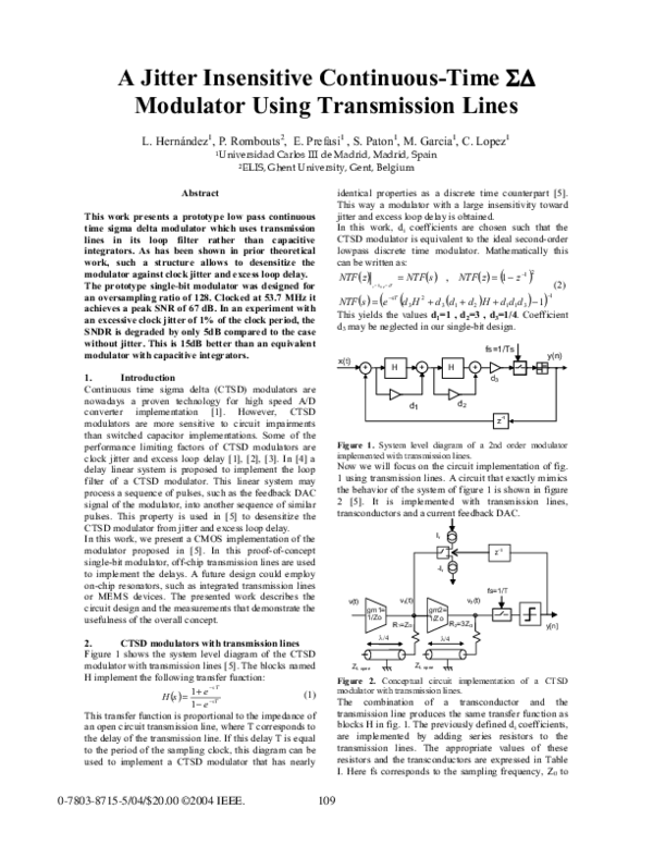 (PDF) A jitter insensitive continuous-time sigma-delta modulator using ... (PDF) A jitter insensitive continuous-time sigma-delta modulator using ...