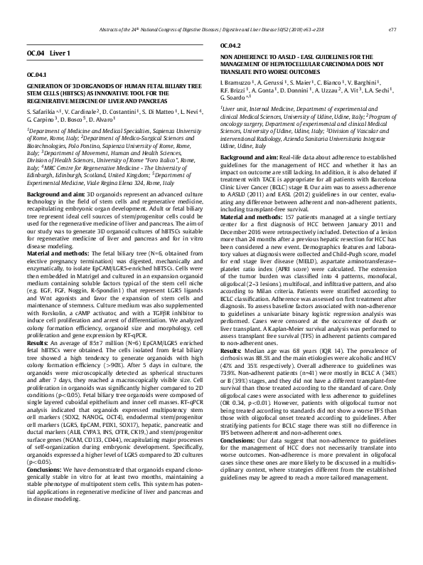 (PDF) OC.04.2 Non Adherence to Aasld – Easl Guidelines for the ...