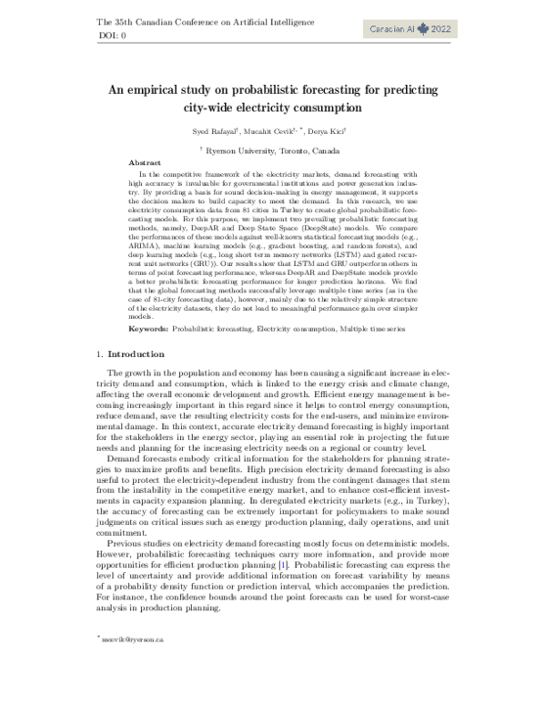 (PDF) An empirical study on probabilistic forecasting for predicting city-wide electricity ...