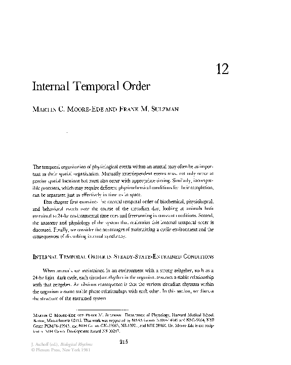 (PDF) Internal Temporal Order
