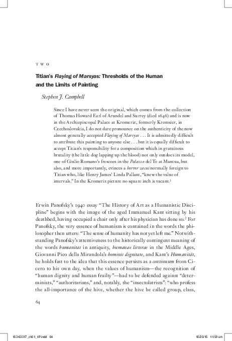 (PDF) Titian’s Flaying of Marsyas: Thresholds of the Human and the ...