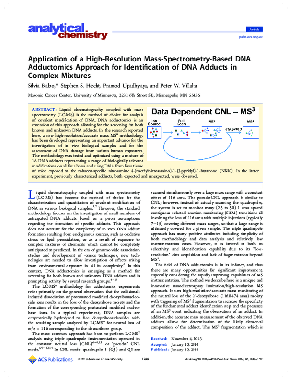 (PDF) Application of a High-Resolution Mass-Spectrometry-Based DNA ...