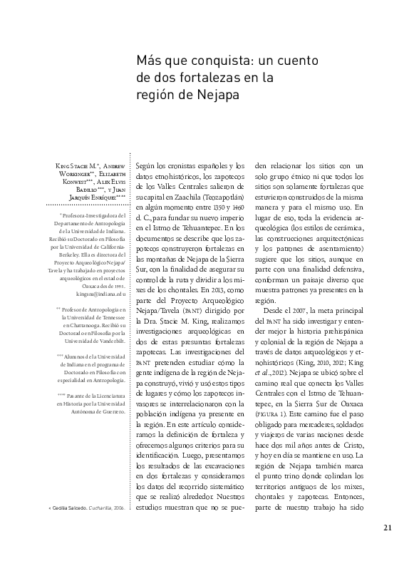 (PDF) Más que conquista: un cuentode dos fortalezas en laregión de Nejapa