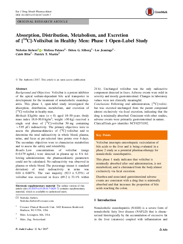 (PDF) Absorption, distribution, metabolism, and excretion (ADME) of drugs